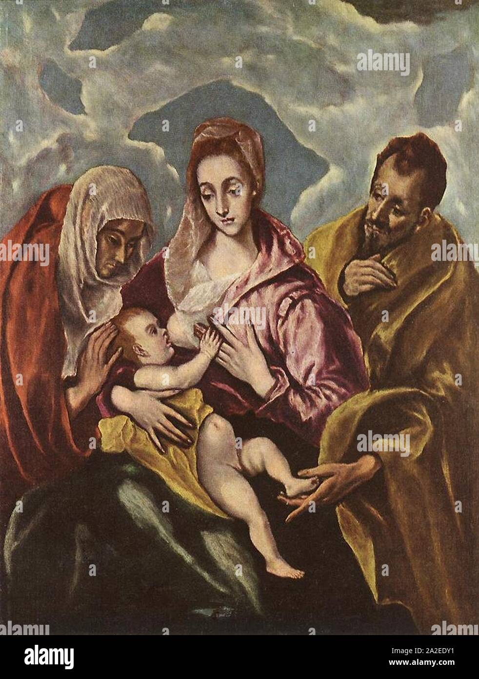El Greco - Holy Family with St Anne Stock Photo - Alamy