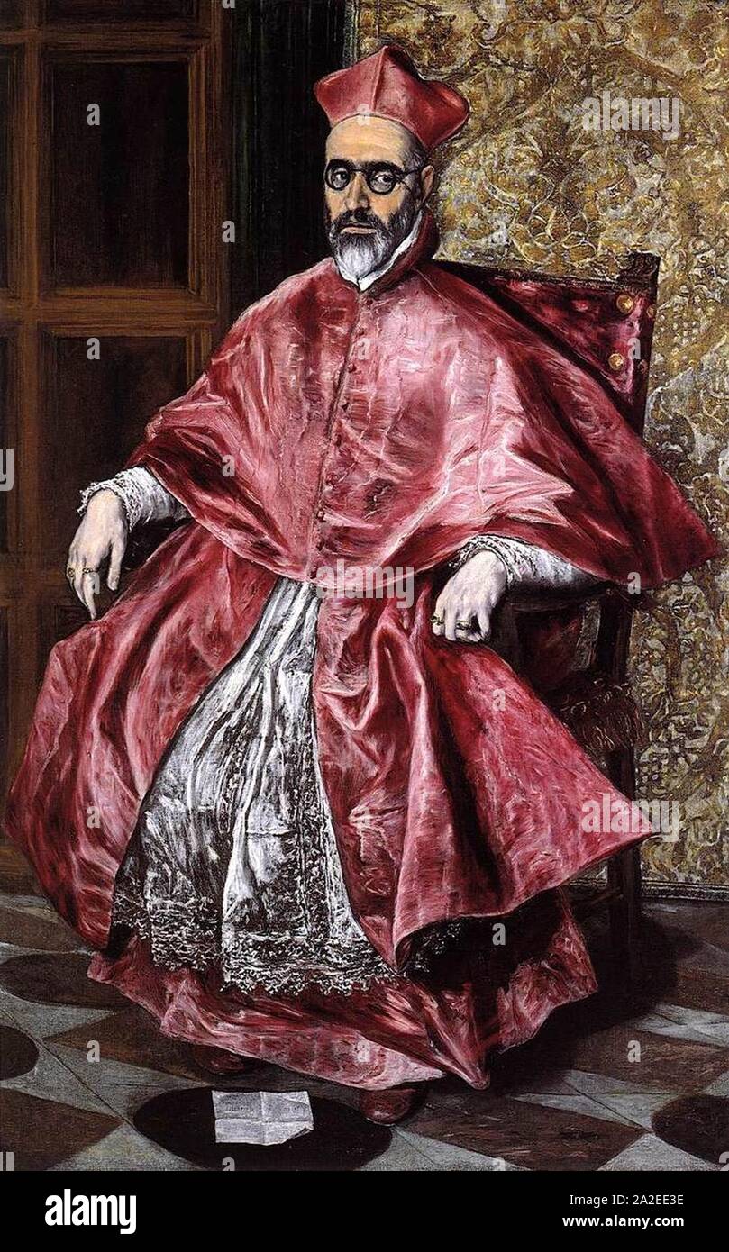 El Greco - Portrait of a Cardinal Stock Photo - Alamy