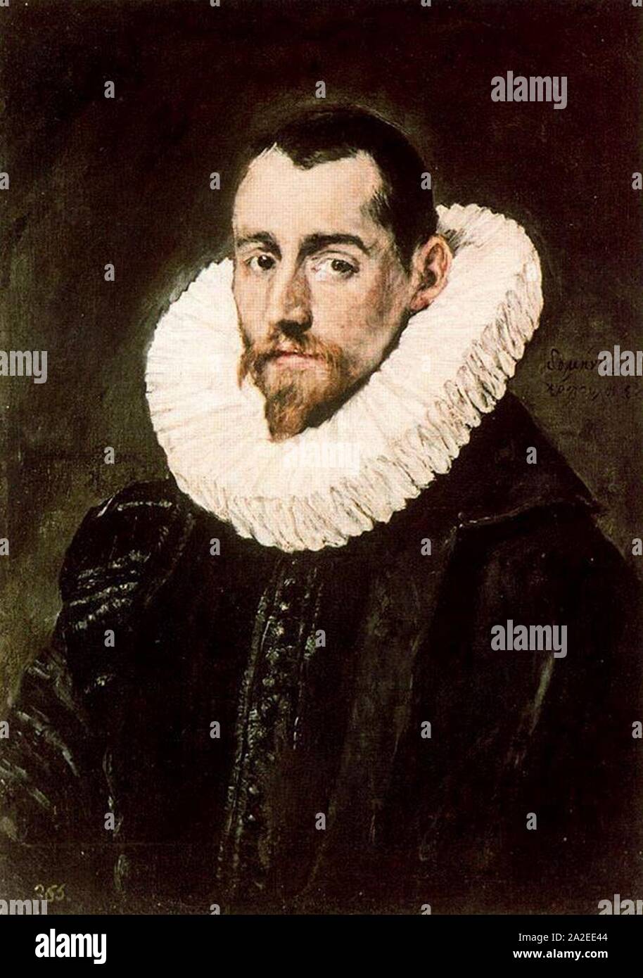 El Greco - Portrait of a Young Gentleman Stock Photo - Alamy