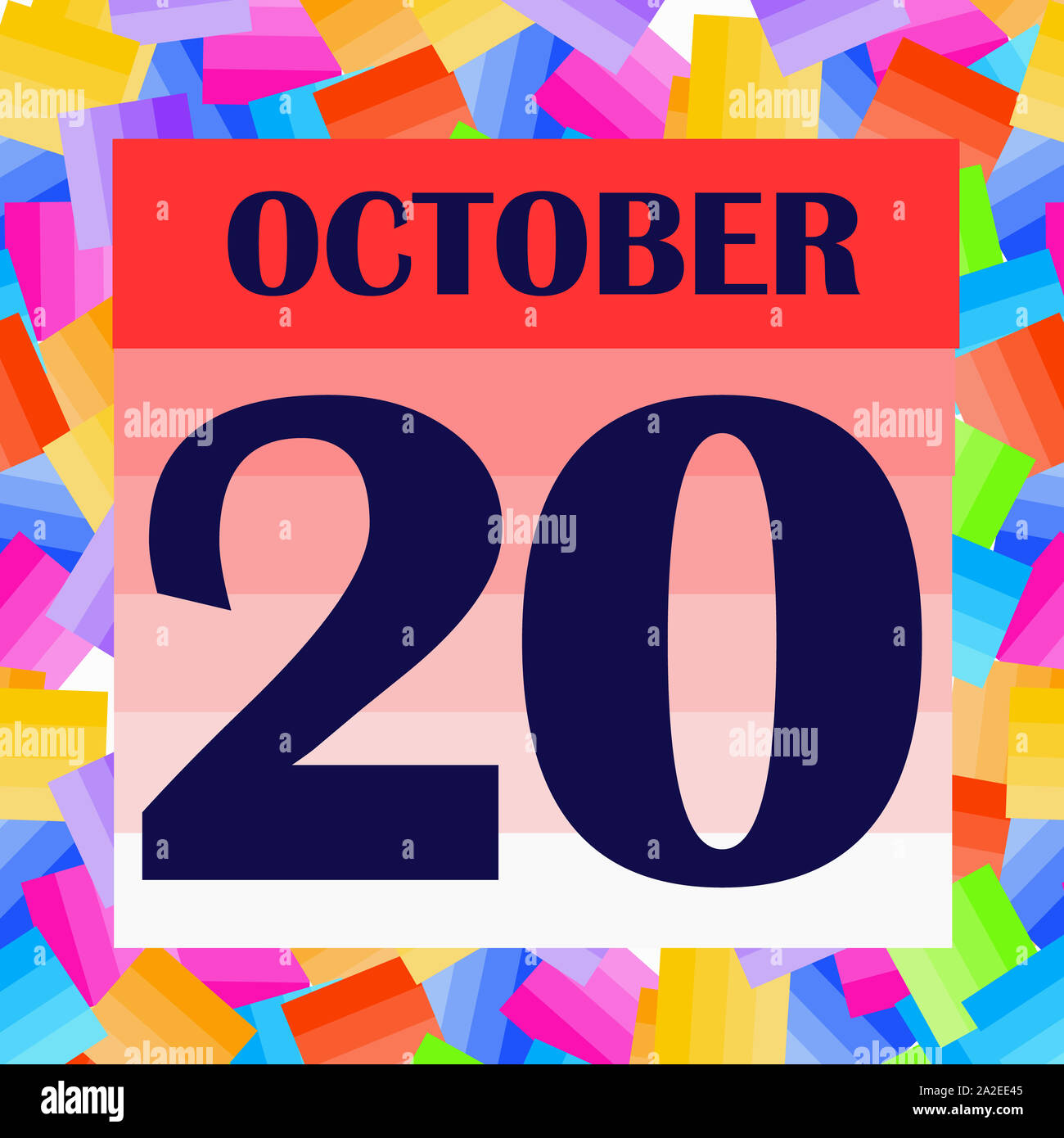 October 20 icon. For planning important day. Banner for holidays and ...