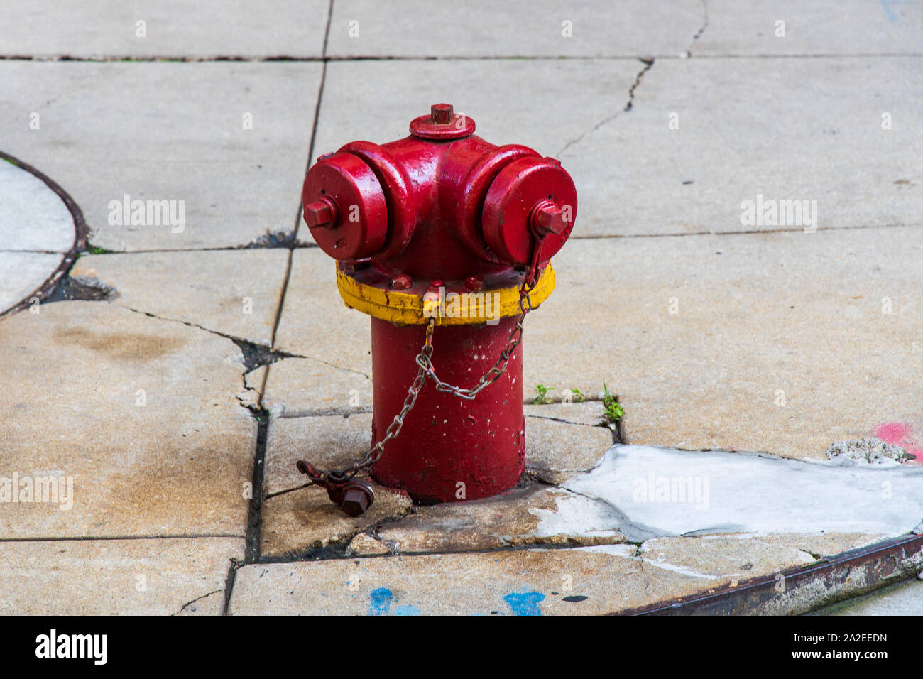 fire hydrant red in chicago Stock Photo - Alamy