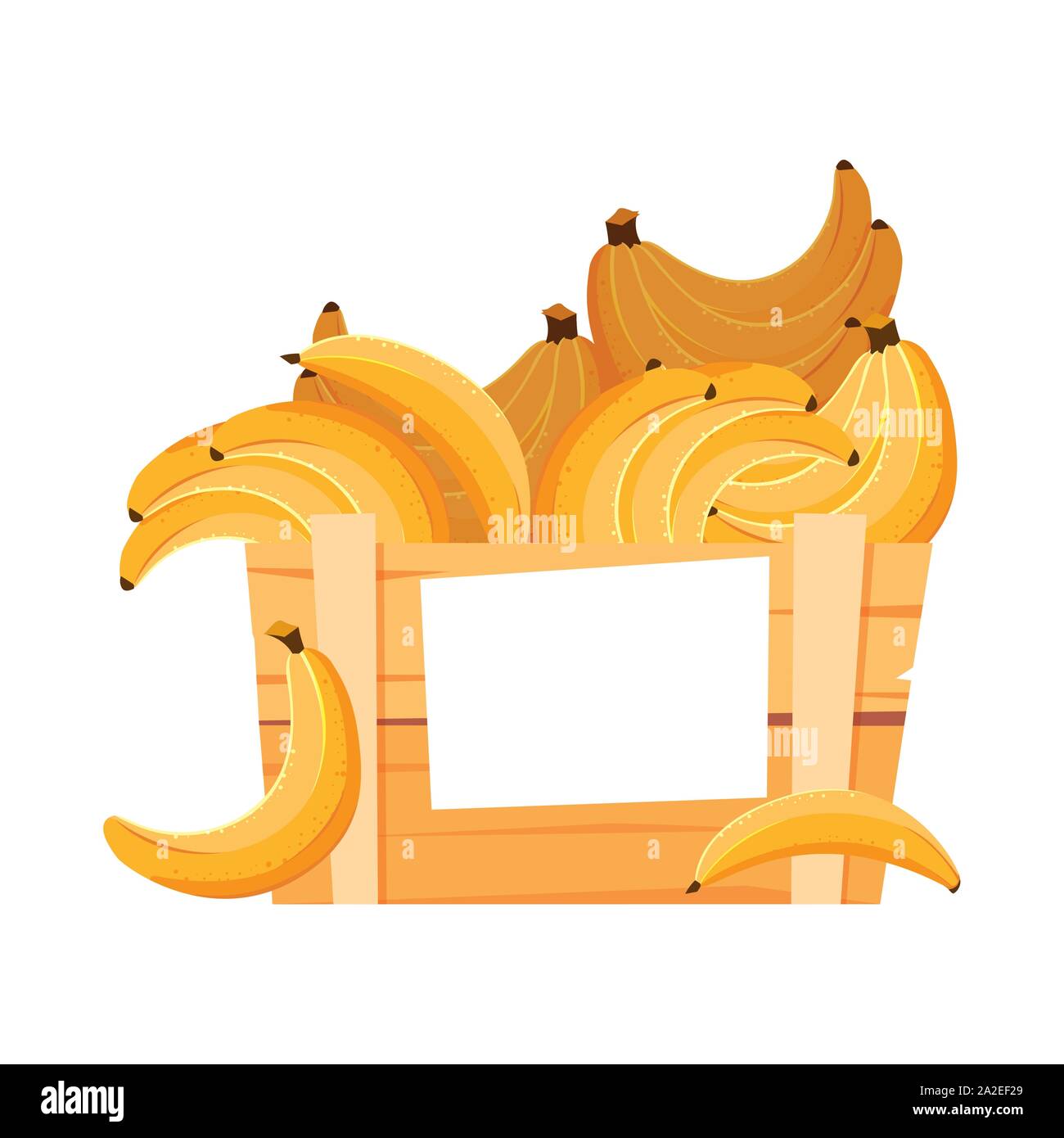 Bananas box design, Fruit healthy organic food sweet and nature theme ...