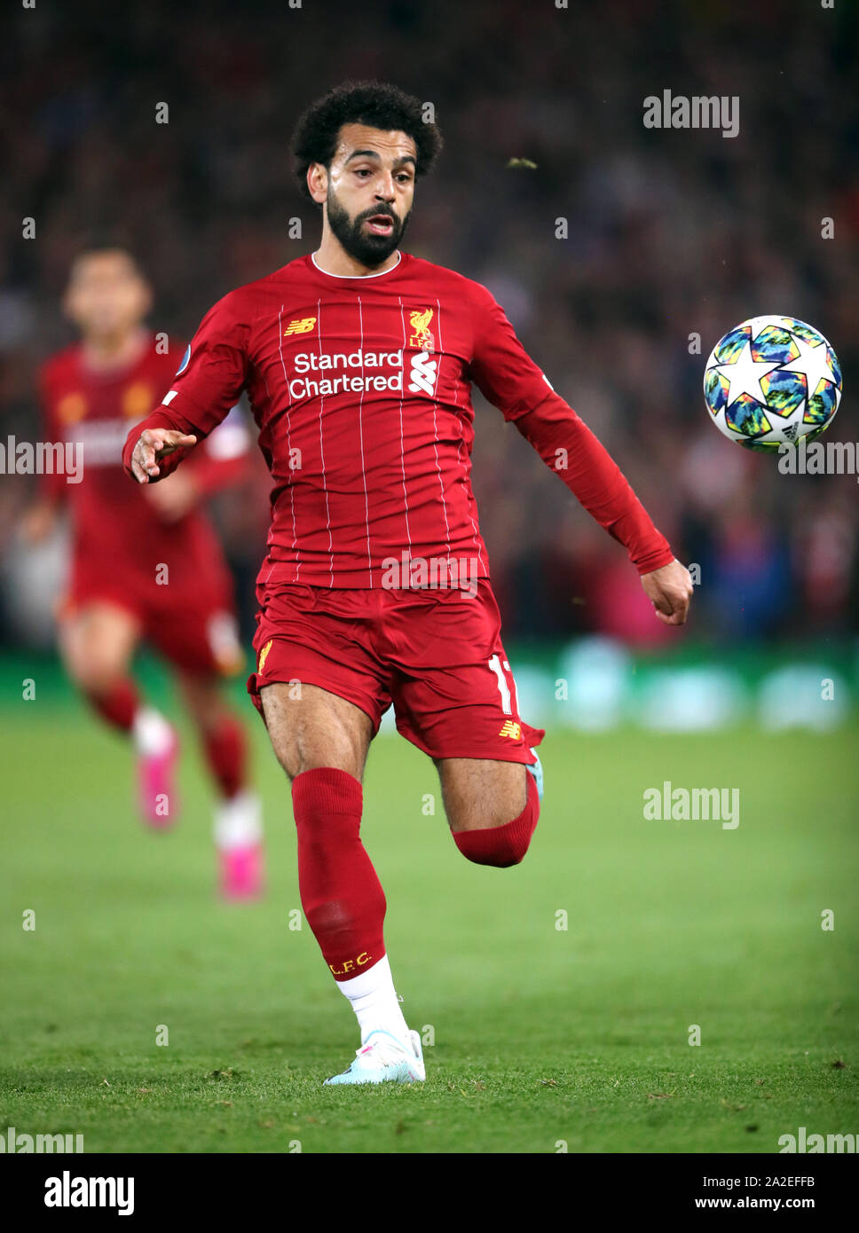 Liverpool's Mohamed Salah during the UEFA Champions League Group E ...