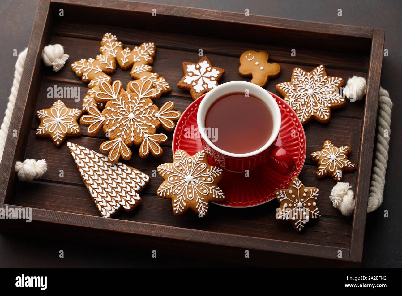 Cup of tea with biscuit hi-res stock photography and images - Alamy