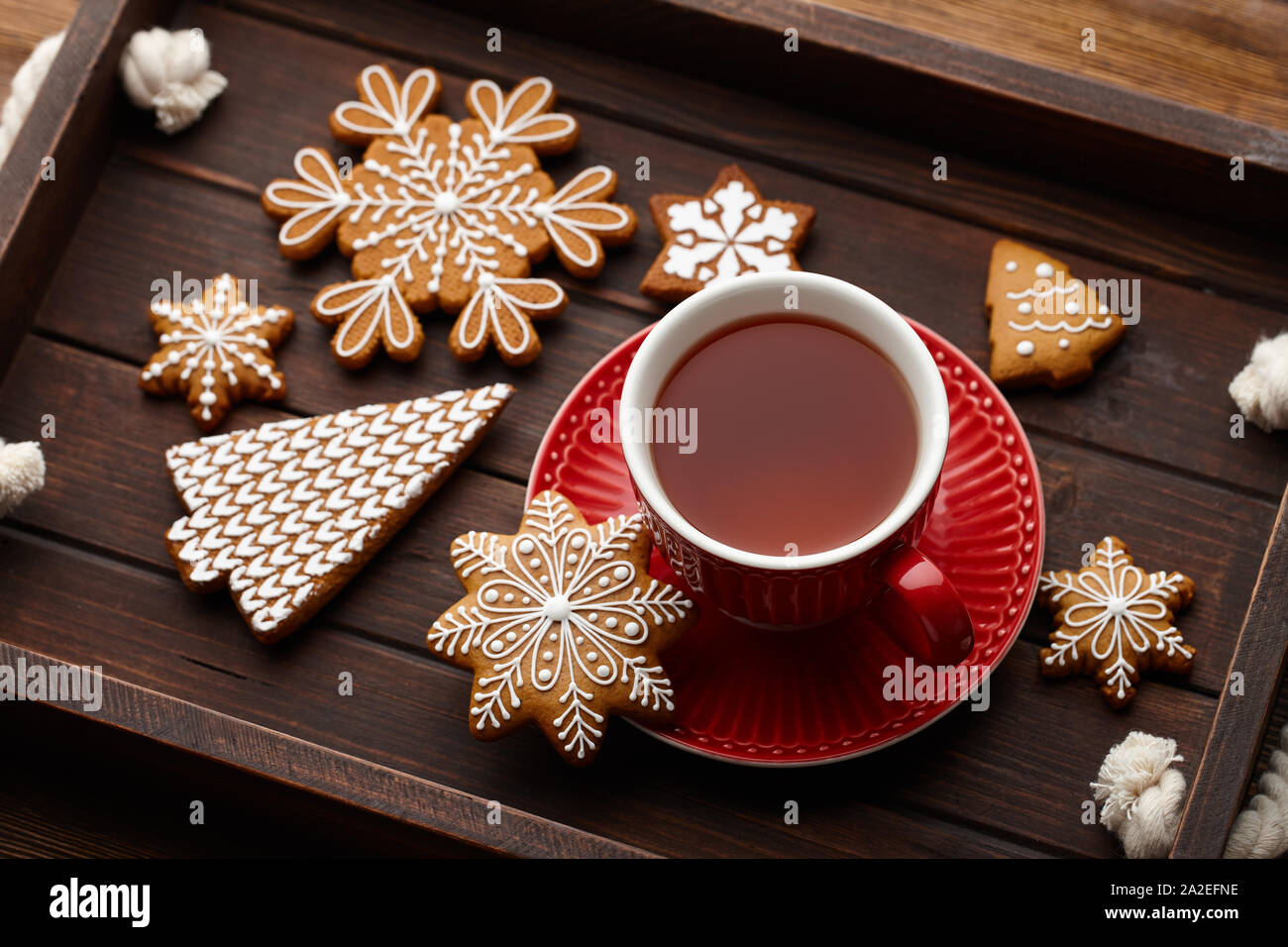Cup of tea with biscuit hi-res stock photography and images - Alamy