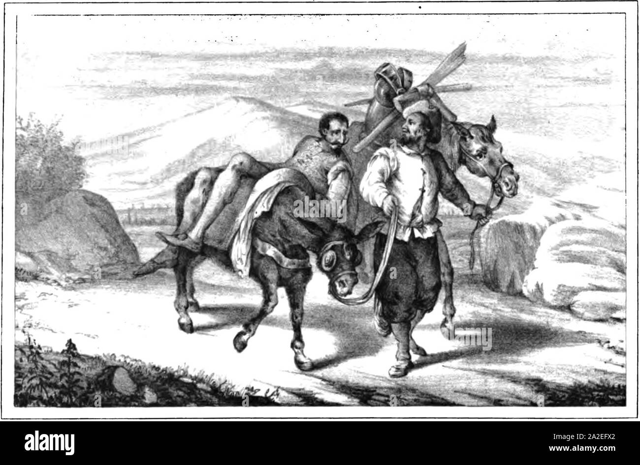 El ingenioso hidalgo Don Quijote del Mancha pg 88 Stock Photo - Alamy