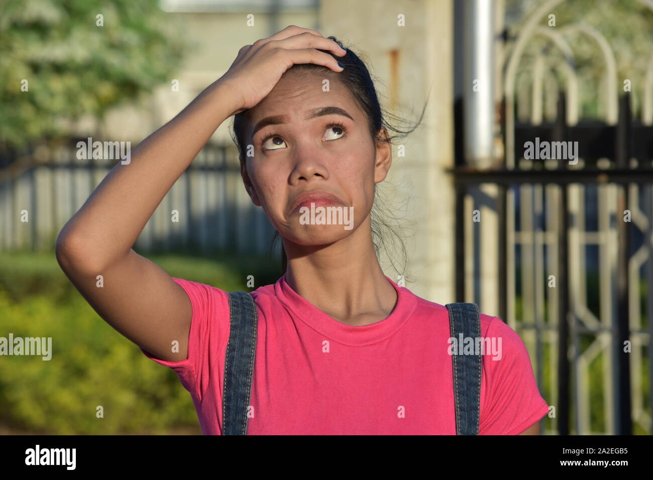 An Adult Female And Confusion Stock Photo - Alamy