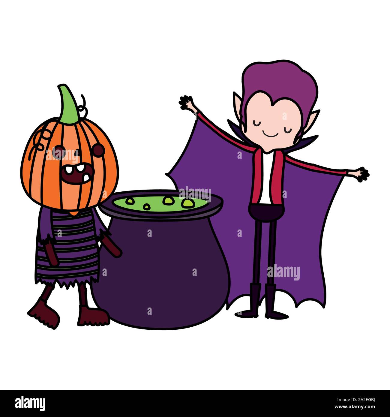 boys dracula pumpkin costume cauldron trick or treat happy halloween ...