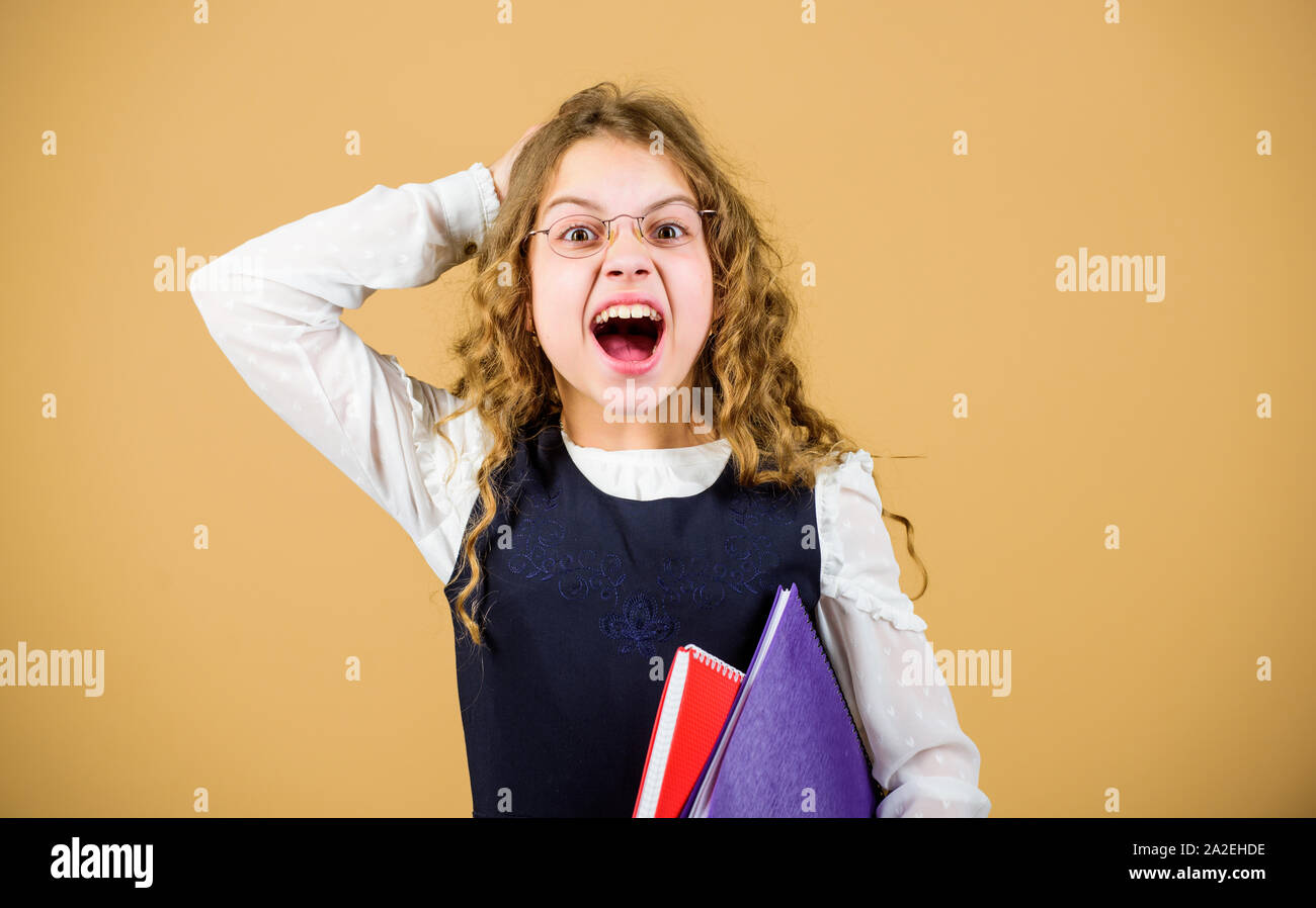 Kid nervous test school hi-res stock photography and images - Alamy
