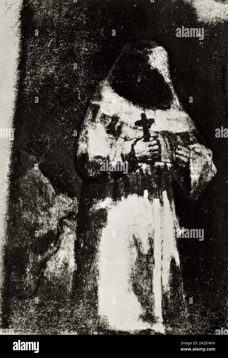 El monje (litografía de Goya Stock Photo - Alamy