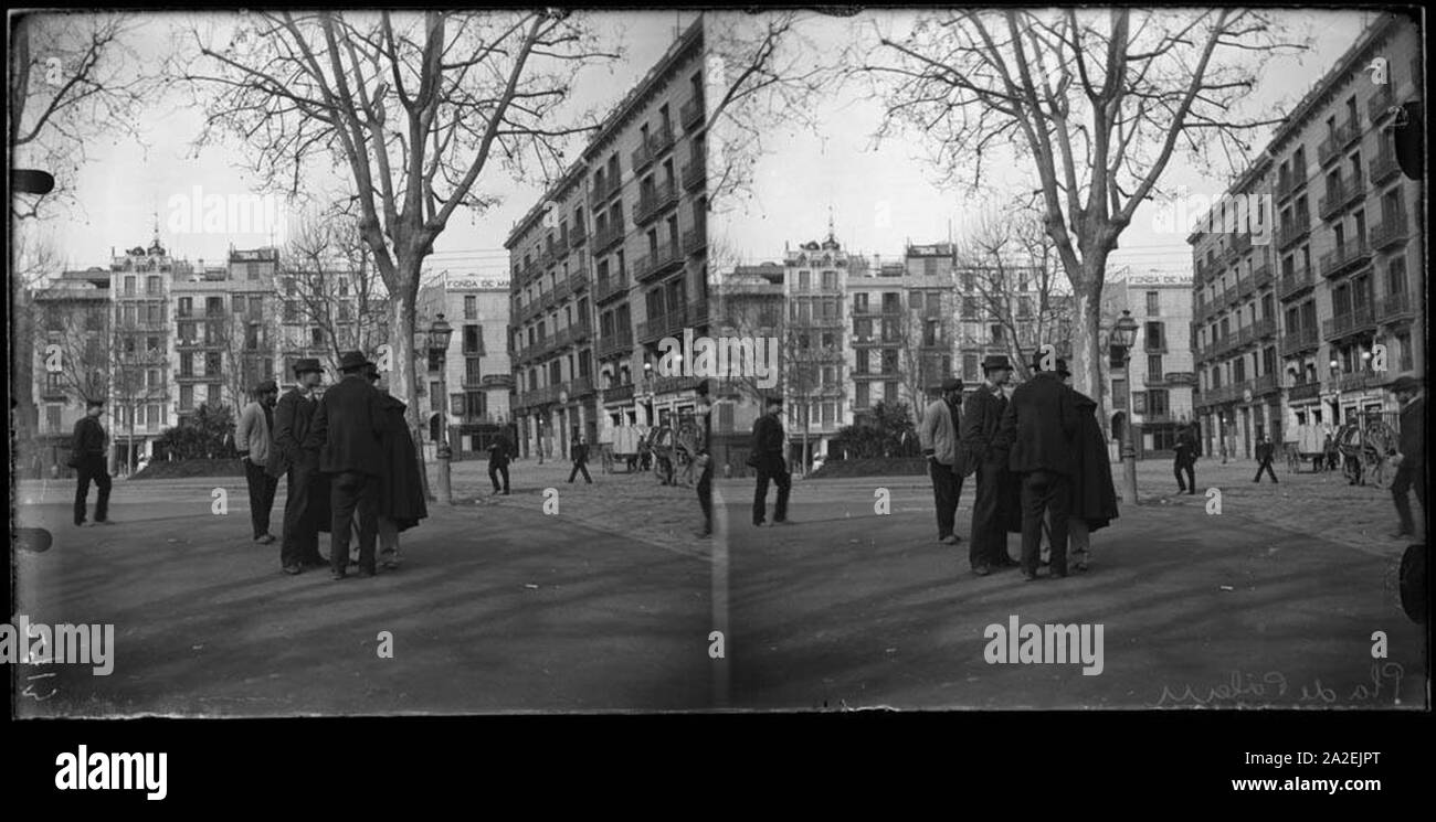 El pla de Palau de Barcelona Stock Photo - Alamy