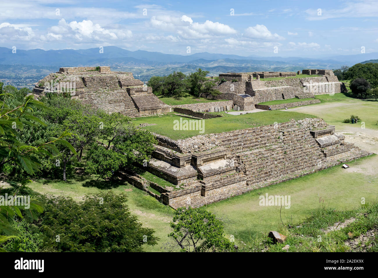Panoramic views of Monte Alban, the ancient city of Zapotecs. Oaxaca ...