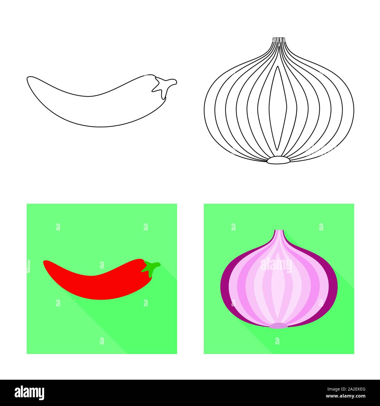 Vector illustration of taste and product icon. Collection of taste and ...