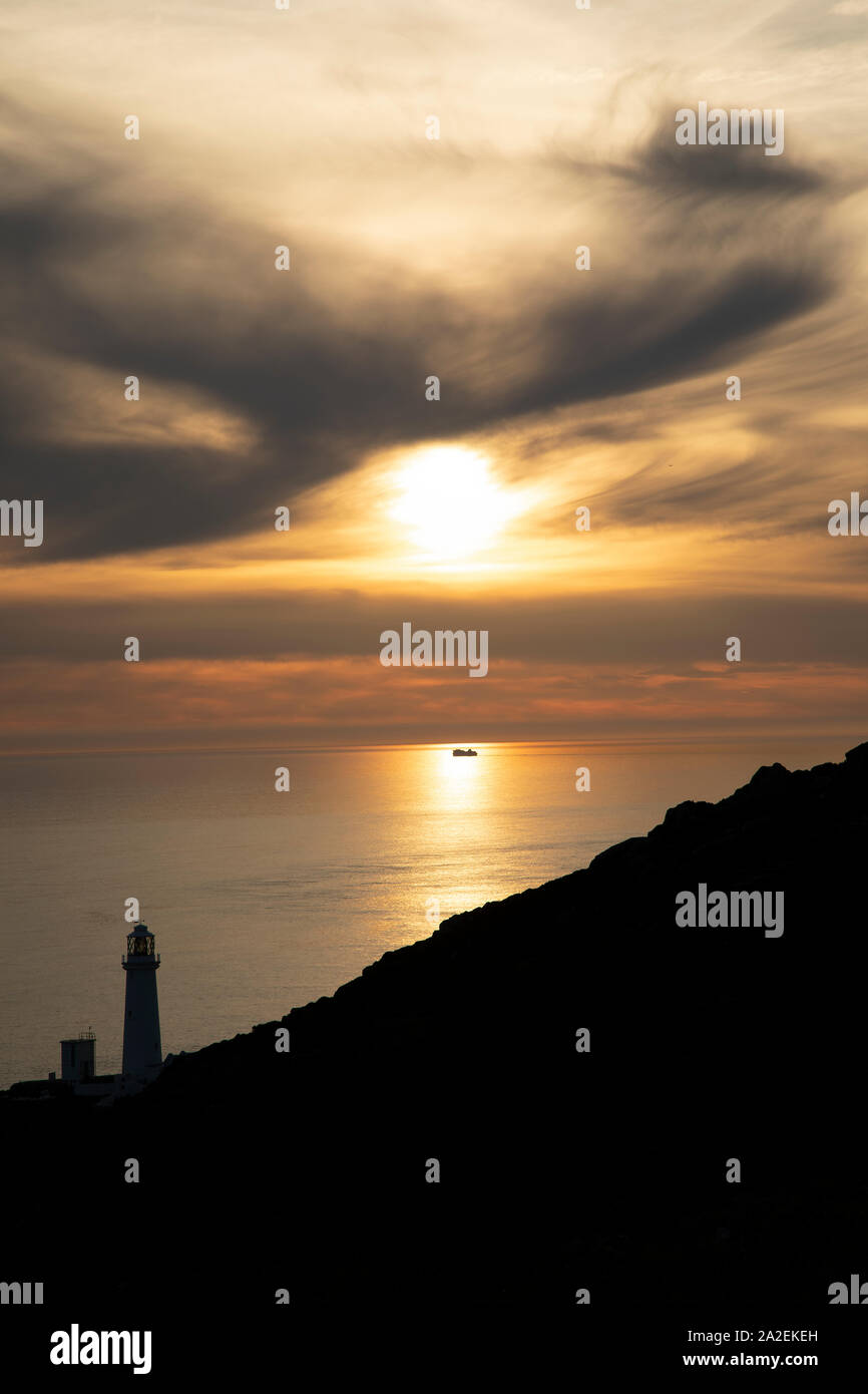 Irish Ferry crossing sunset Stock Photo - Alamy