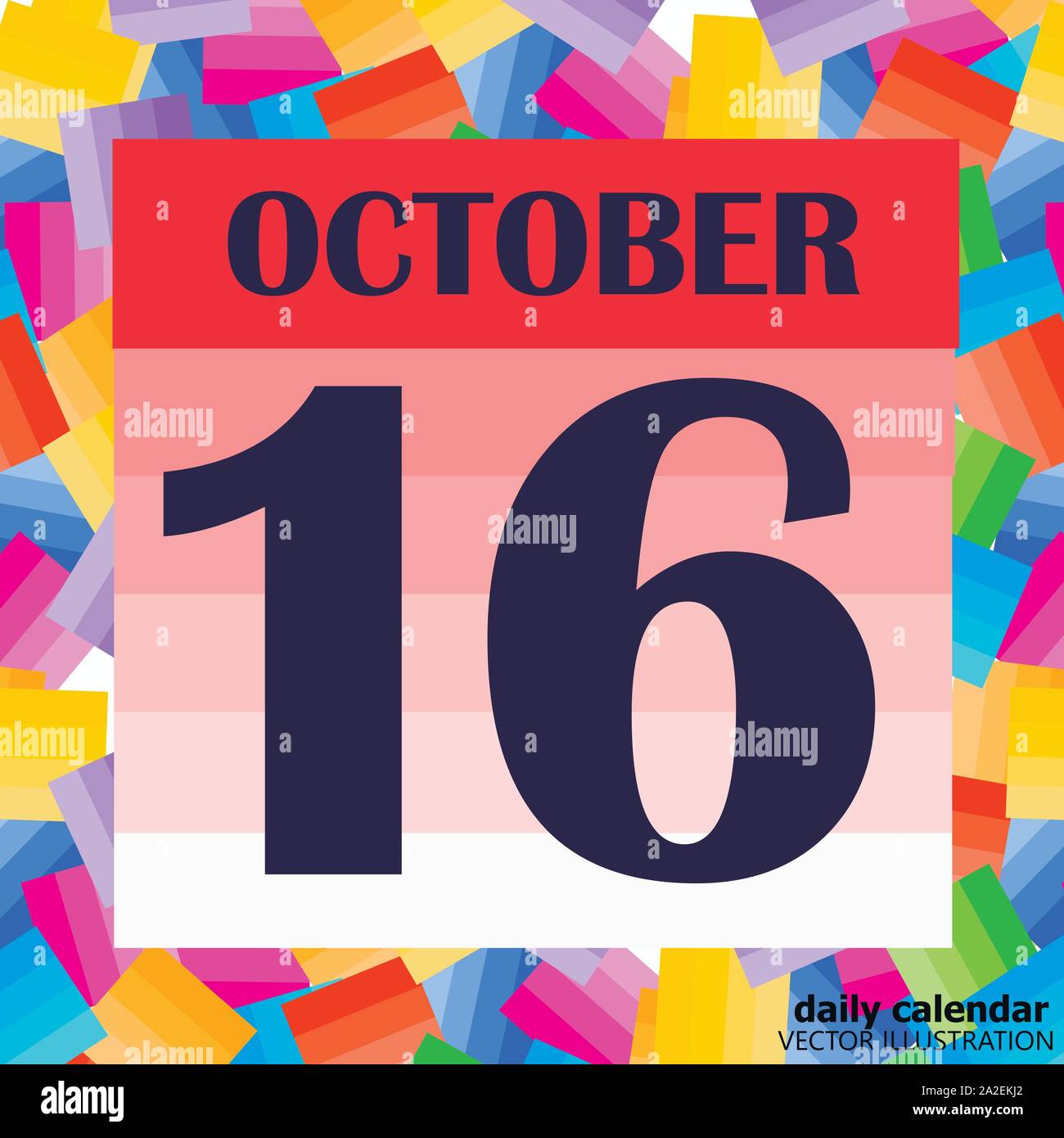 October 16 icon. For planning important day. Banner for holidays and ...