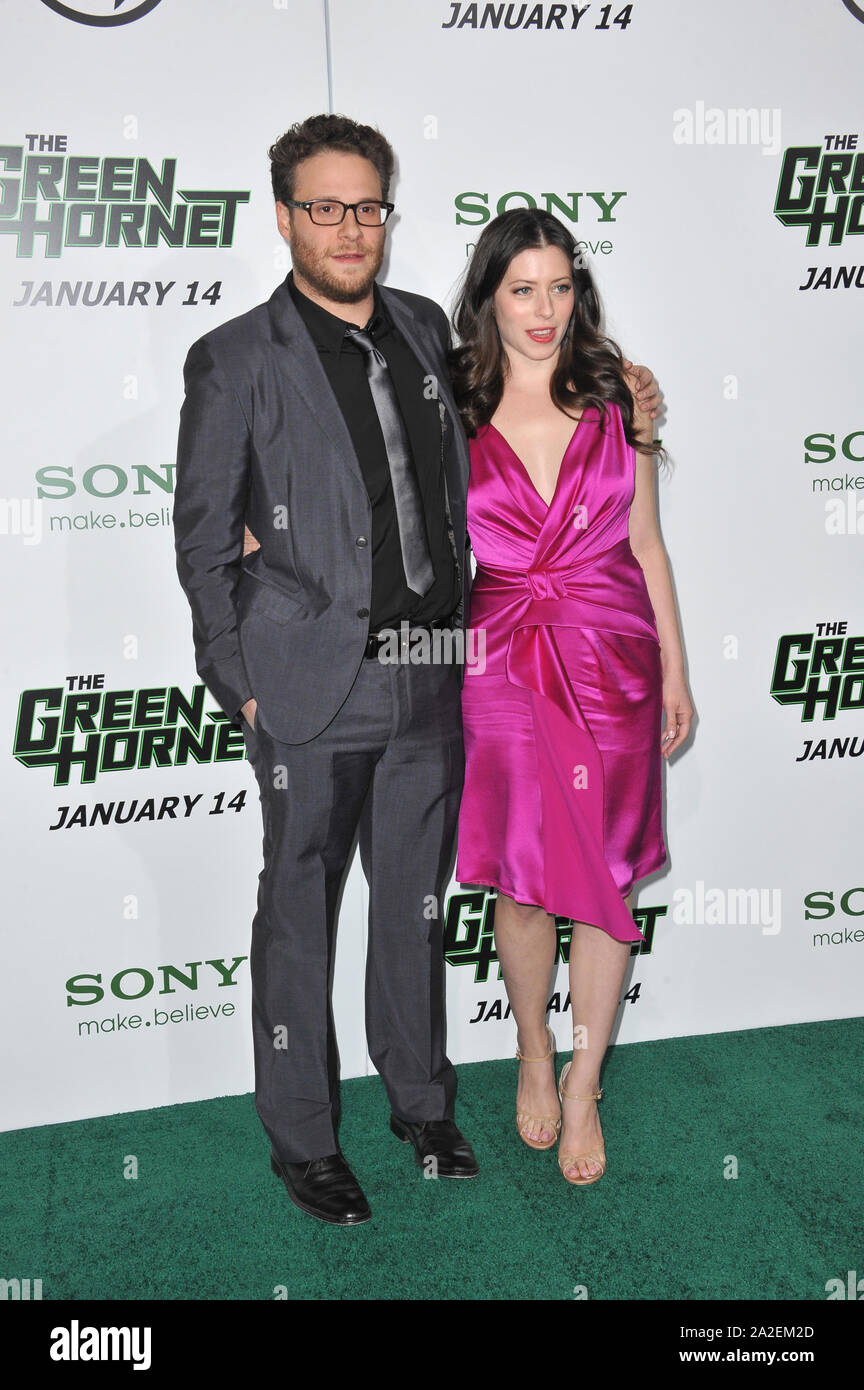 LOS ANGELES, CA. January 10, 2011: Seth Rogen & Lauren Miller at the ...
