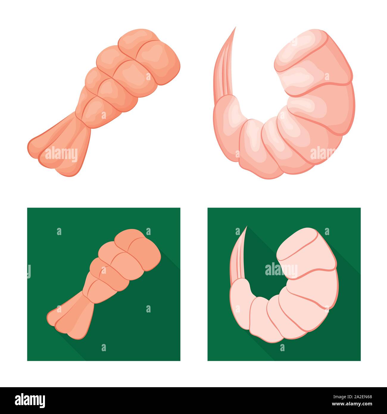 Vector illustration of appetizer and ocean logo. Set of appetizer and ...