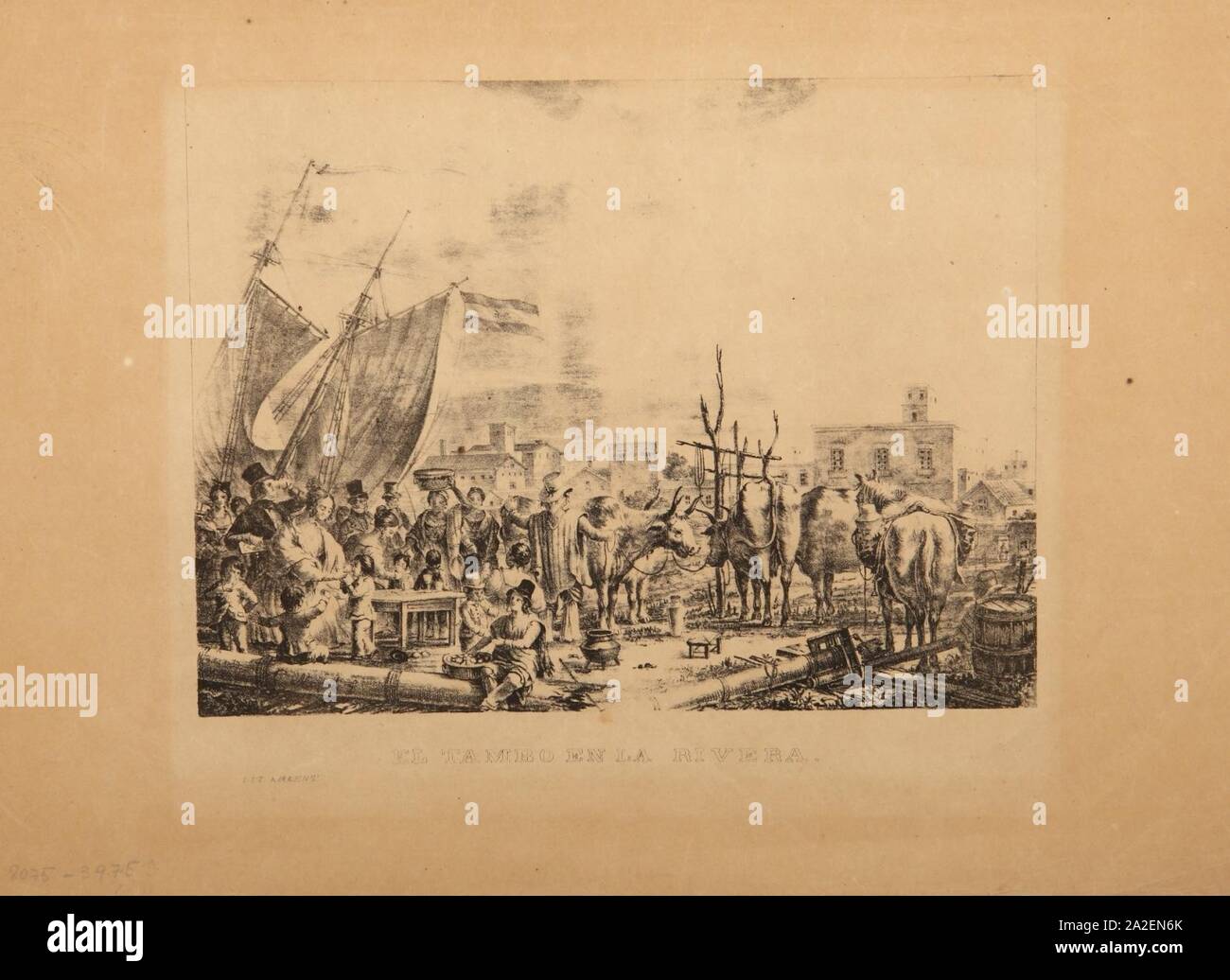 El tambo en la Rivera - Carlos Morel Stock Photo - Alamy