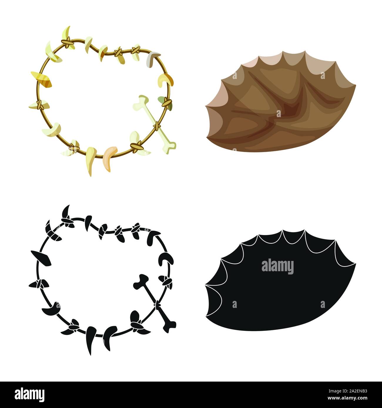 Isolated object of evolution and prehistory symbol. Set of evolution ...
