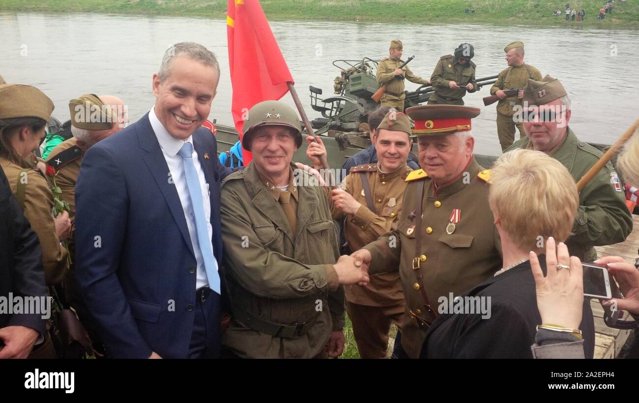 Elbe Day April 25, 2015 in Torgau Stock Photo - Alamy