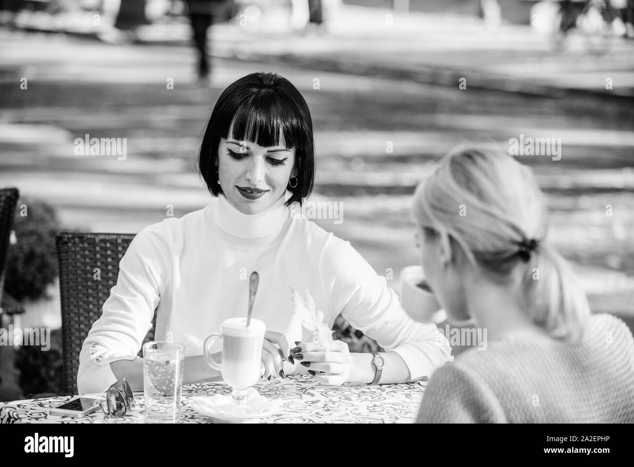 Friendly girl pretty women Black and White Stock Photos & Images - Alamy