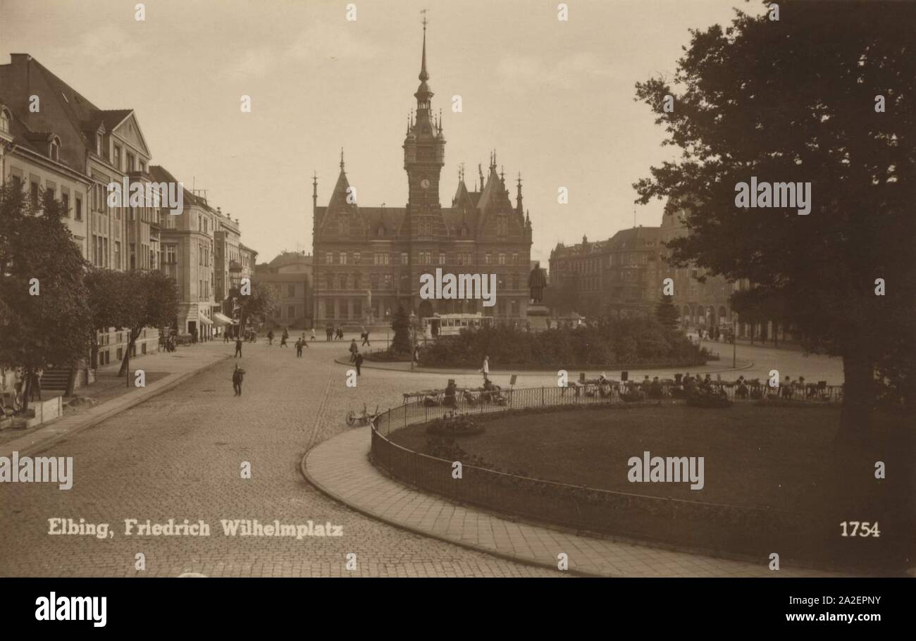 Elbing, Ostpreußen - Friedrich-Wilhelm-Platz Stock Photo - Alamy