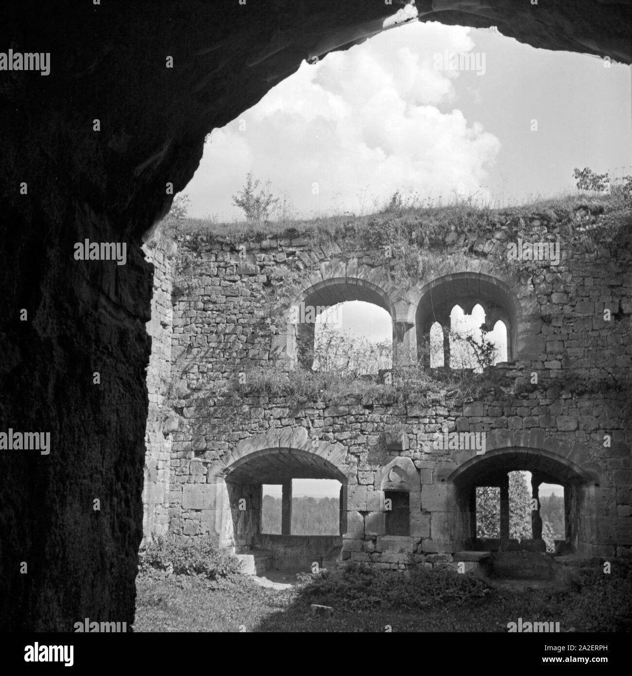 Im innenraum der ruine albeck bei sulz am neckar hi-res stock ...