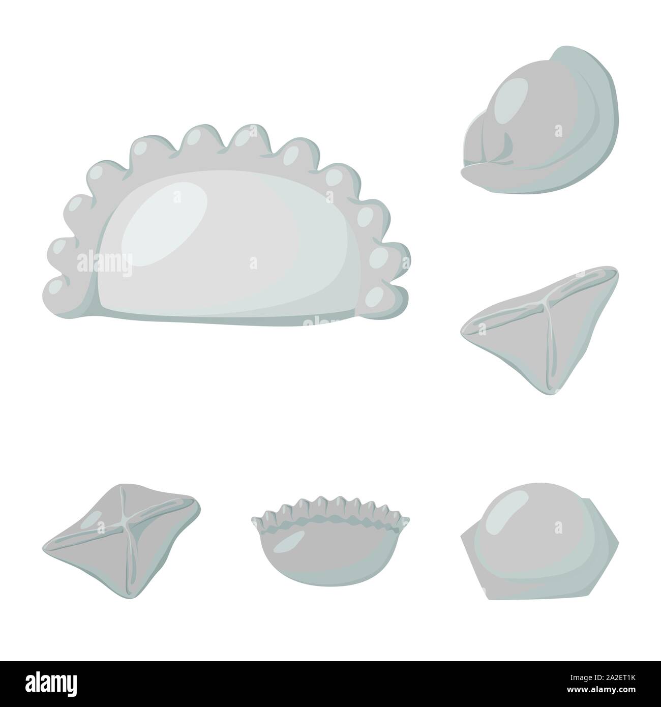 Tasty dumplings cheese pierogi Black and White Stock Photos & Images ...