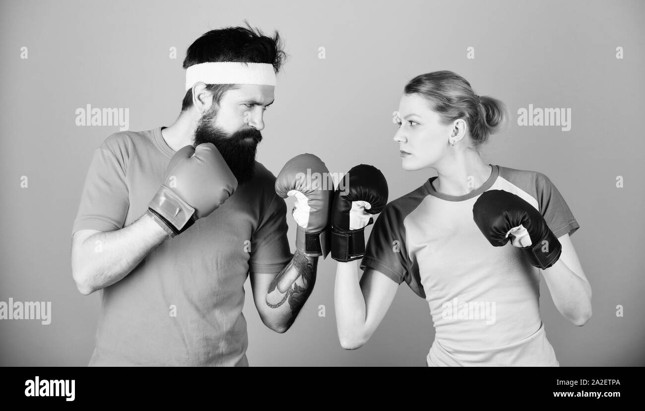 Couple boxing gloves Black and White Stock Photos & Images - Alamy