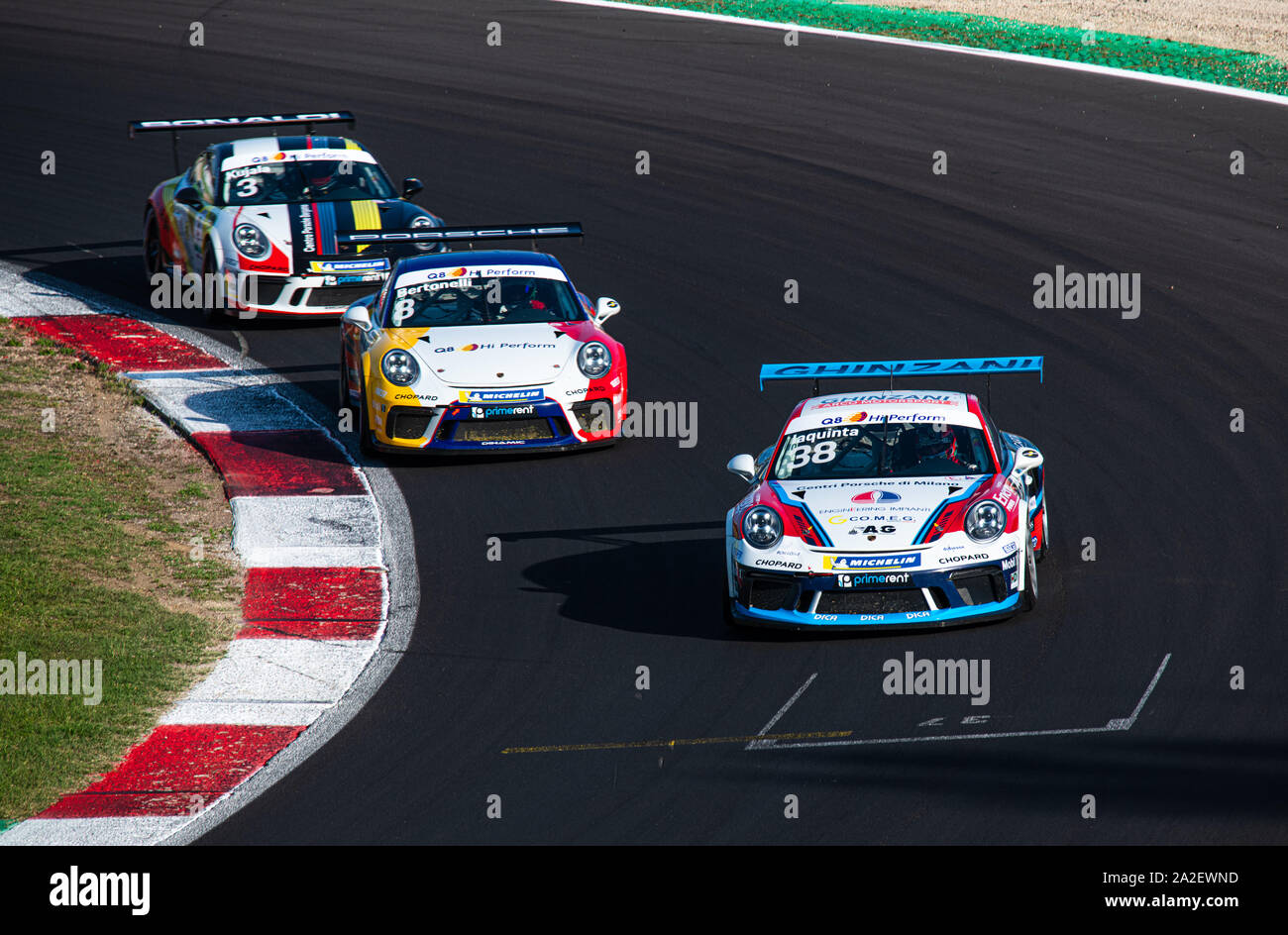 Vallelunga, Italy september 14 2019. Porsche Carrera racing car in ...