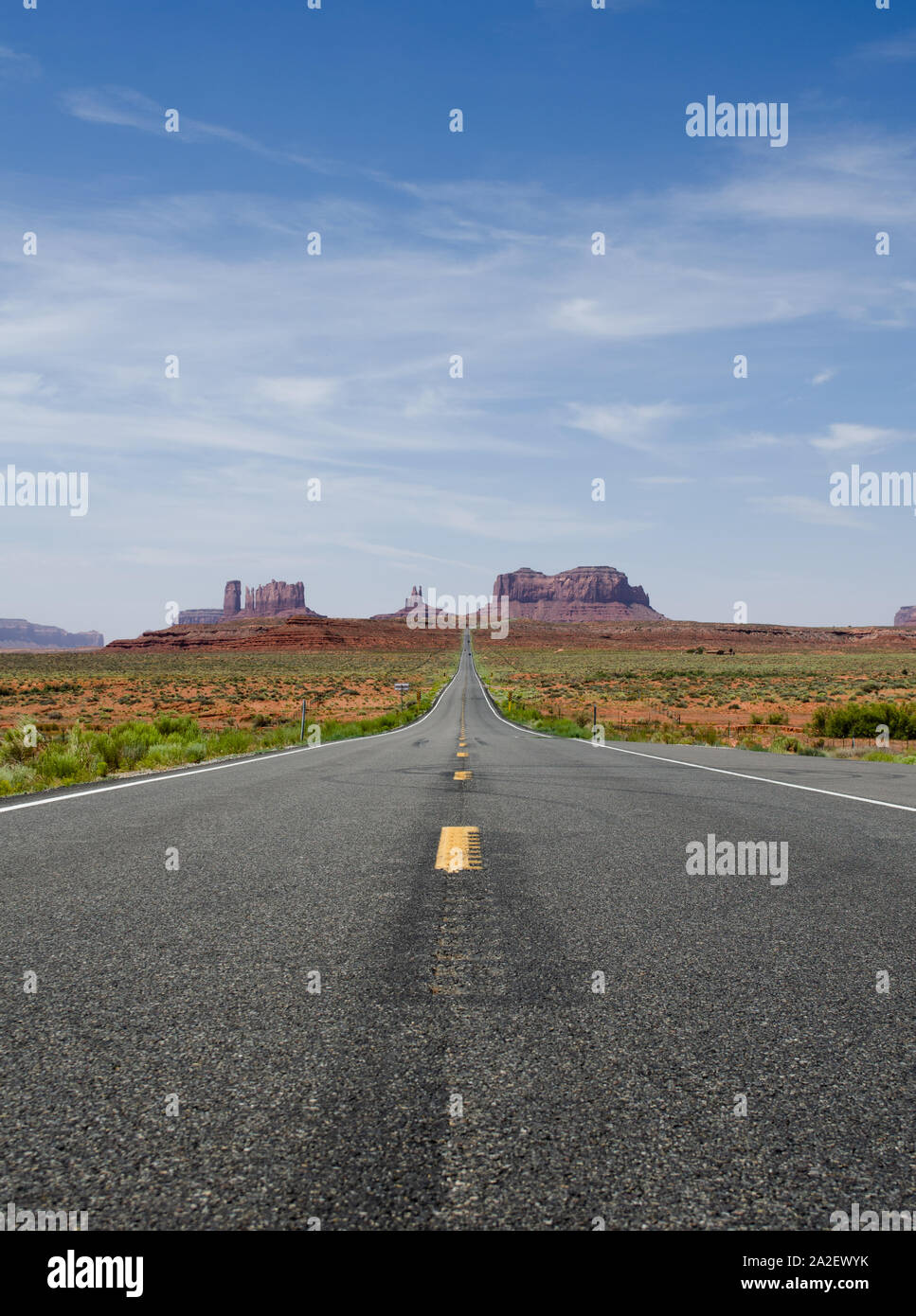 The Road Leading to Monument Valley Stock Photo - Alamy