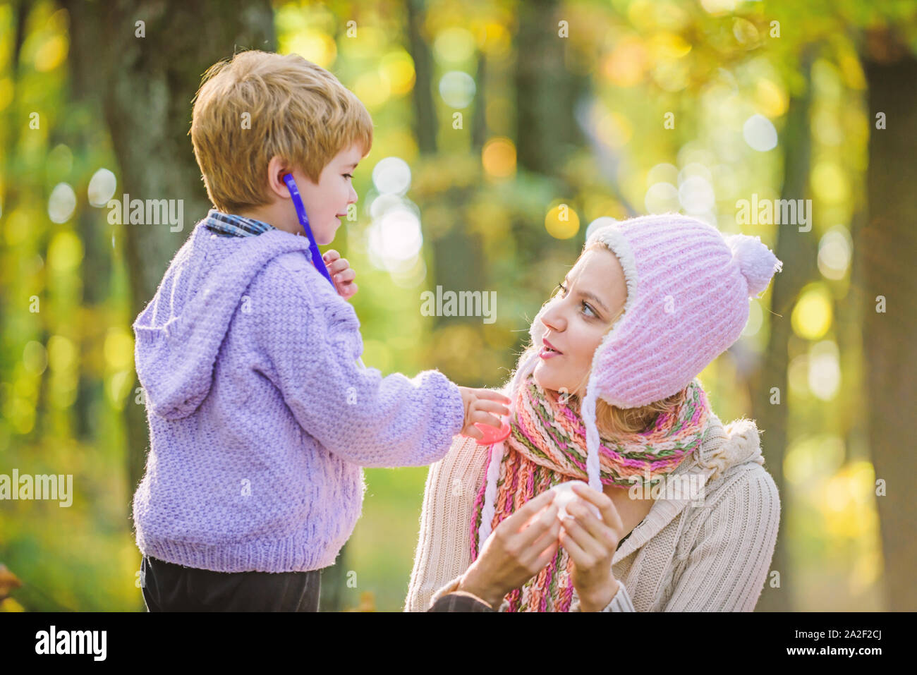 seasonal cold. Happy family day. Mother love her small boy child. cold ...
