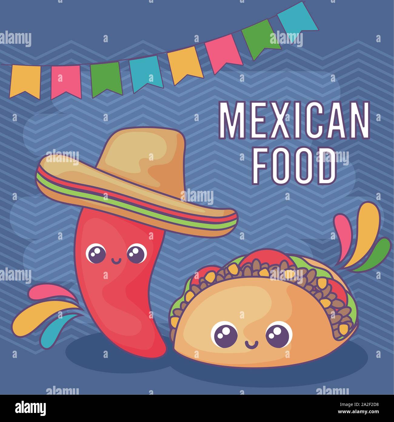 card with Mexican food label vector illustration design Stock Vector ...