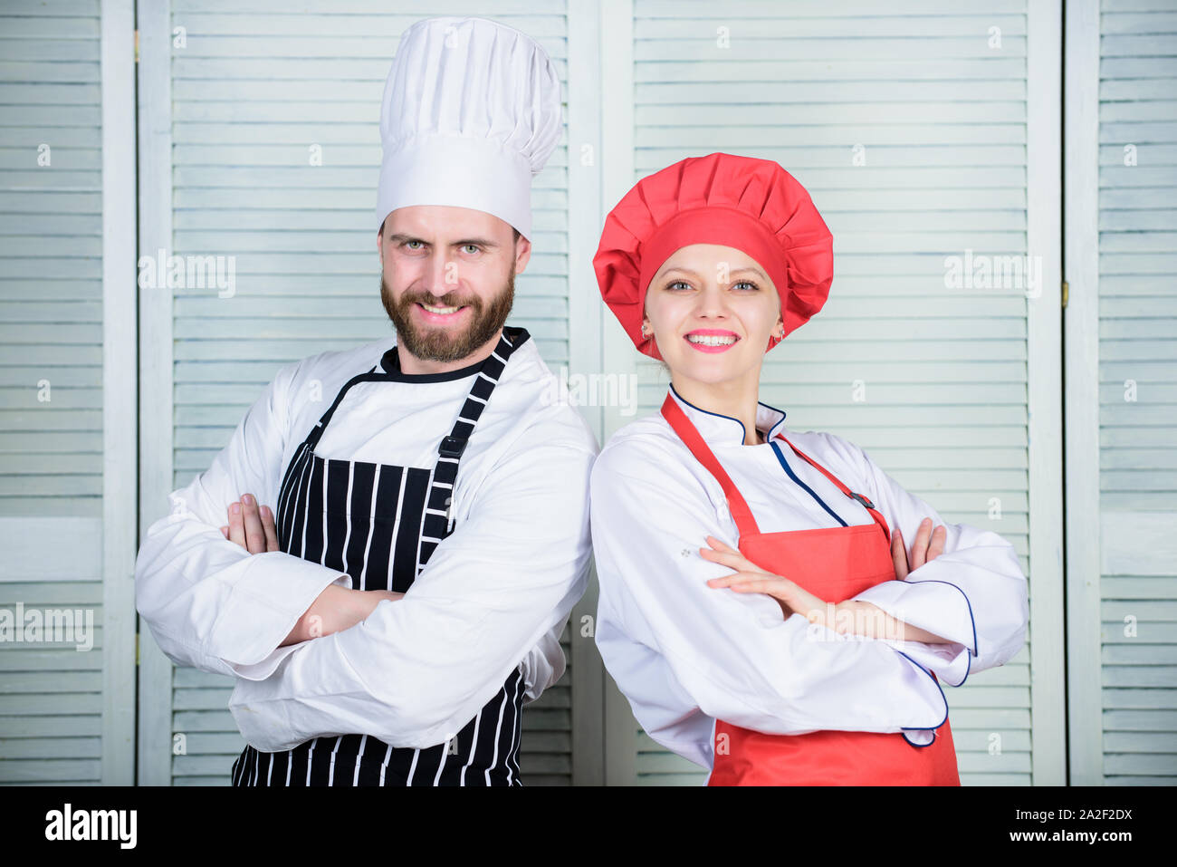 Welcome on cooking courses. couple in love with perfect food. Family ...
