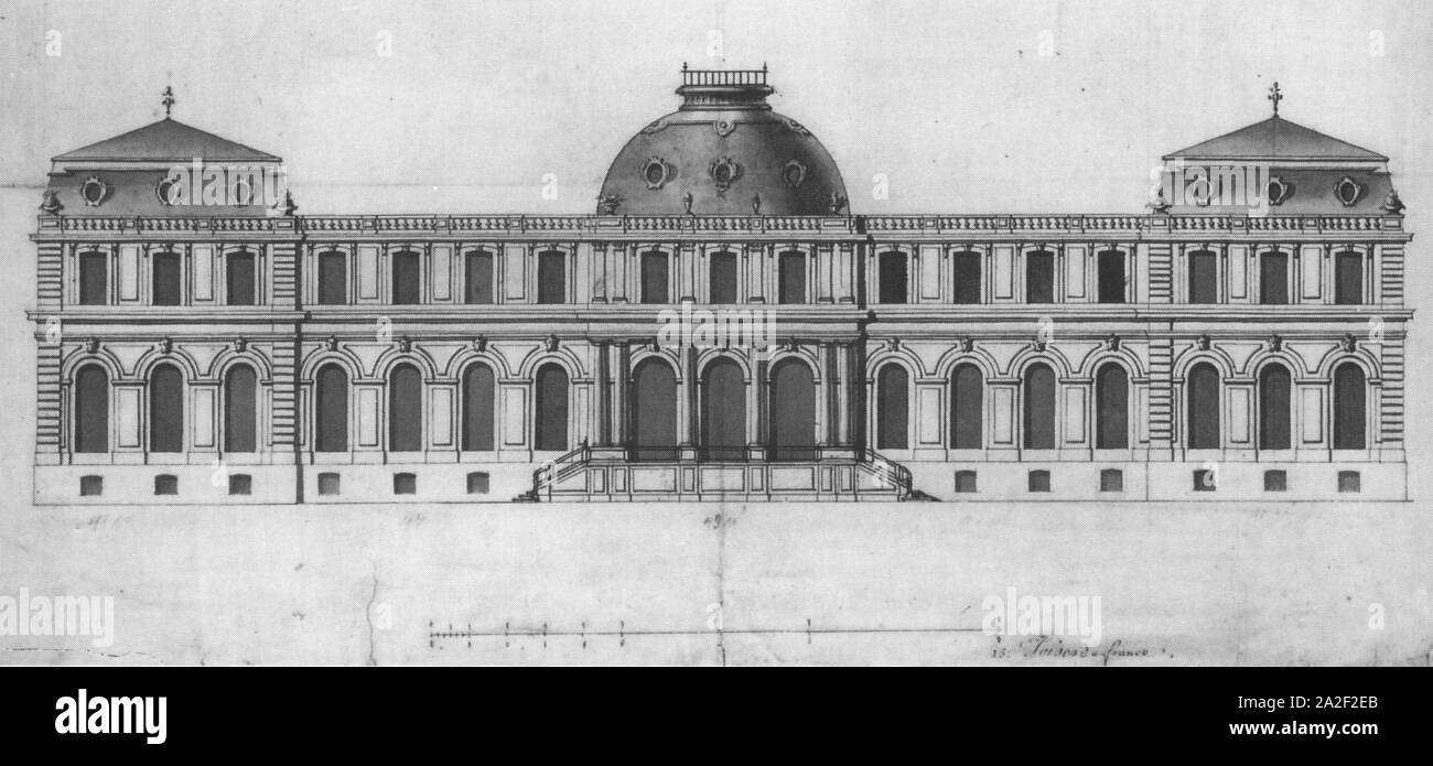 Elevation (first project) Schloss Poppelsdorf May 1715 - Neuman 1994 ...