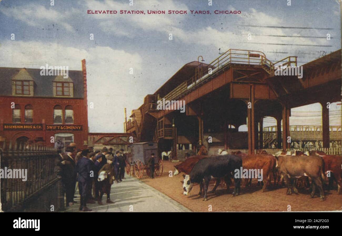 Elevated Station, Union Stock Yards, Chicago Stock Photo - Alamy