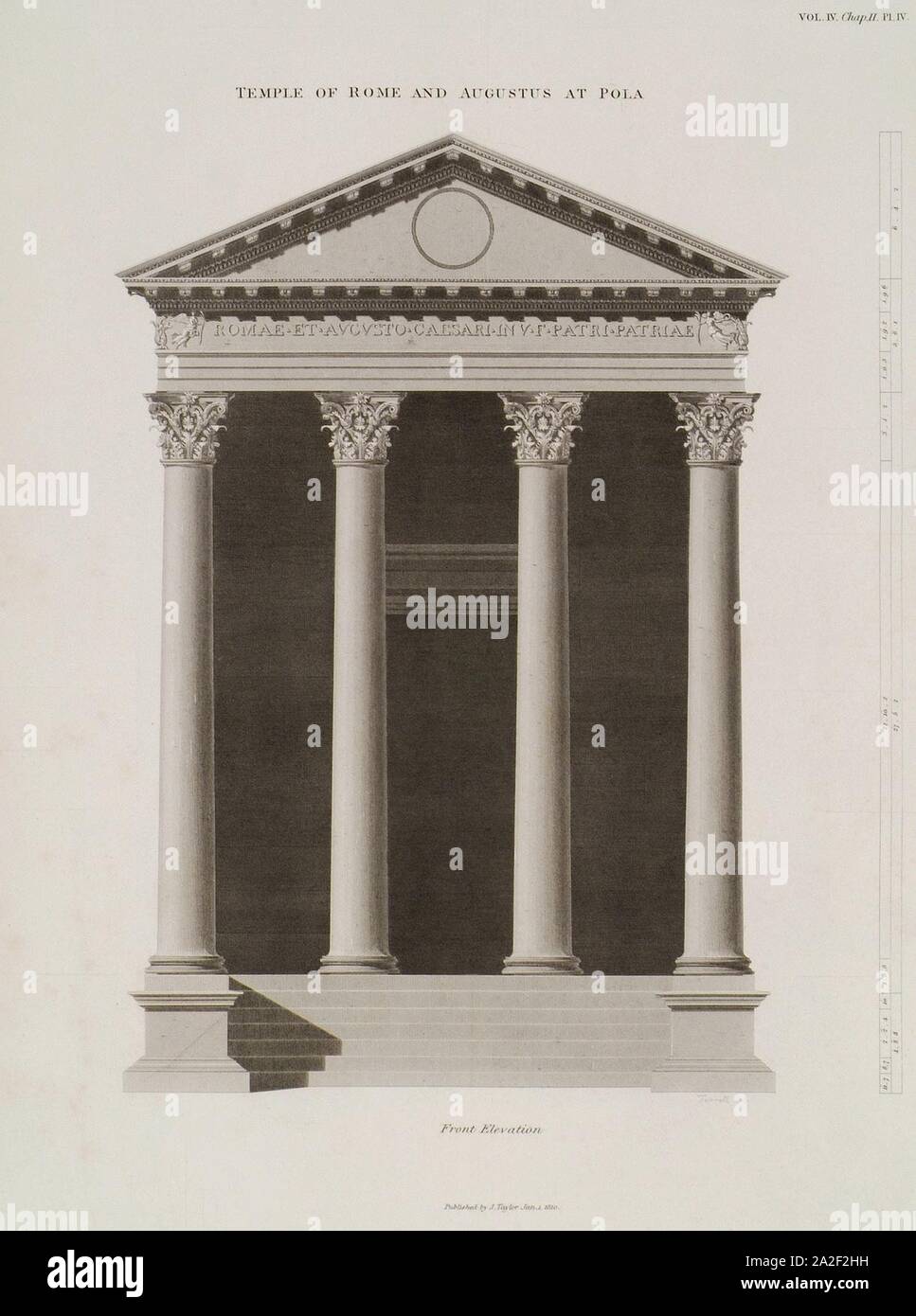 Elevation portico stuart james revett hi-res stock photography and images - Alamy