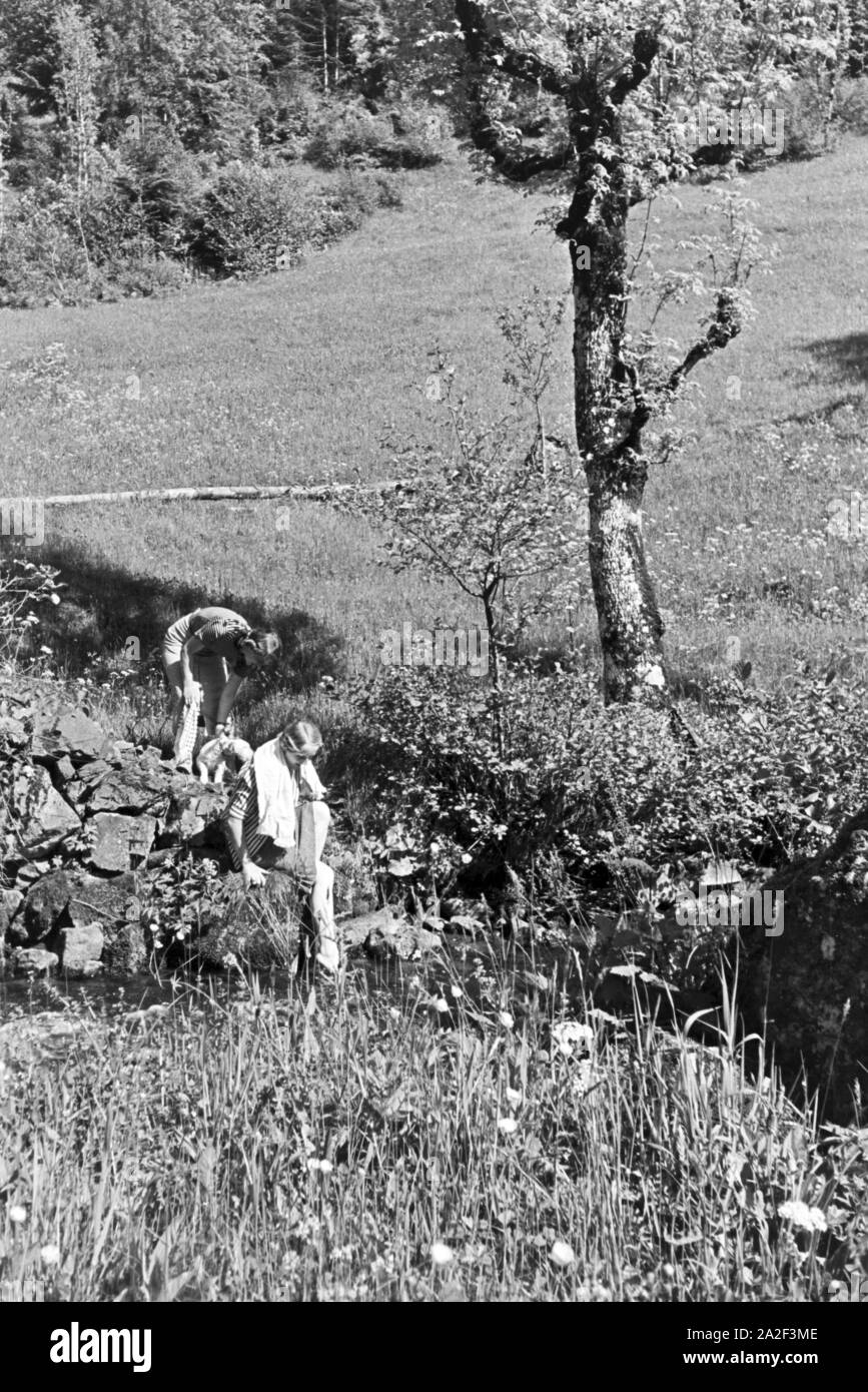 Summer mountain hikers Black and White Stock Photos & Images - Alamy