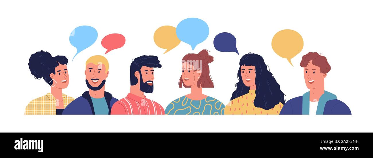 People Chatting Vector