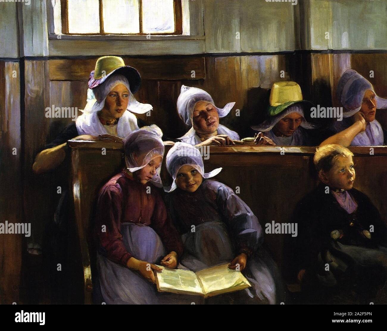 Elisabeth Nourse In The Church At Volendam Stock Photo - Alamy