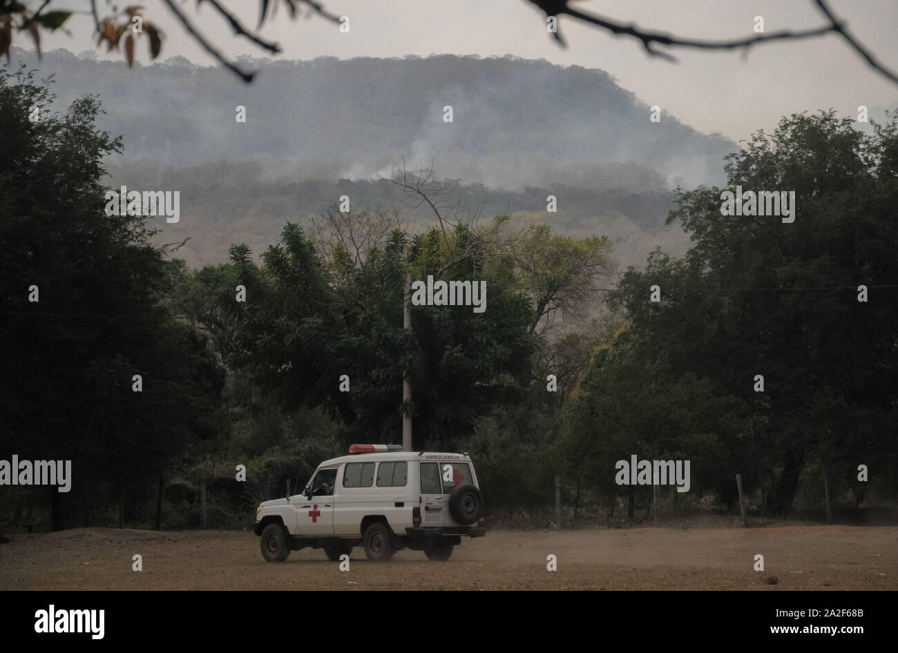 forest fire in bolivia Stock Photo - Alamy