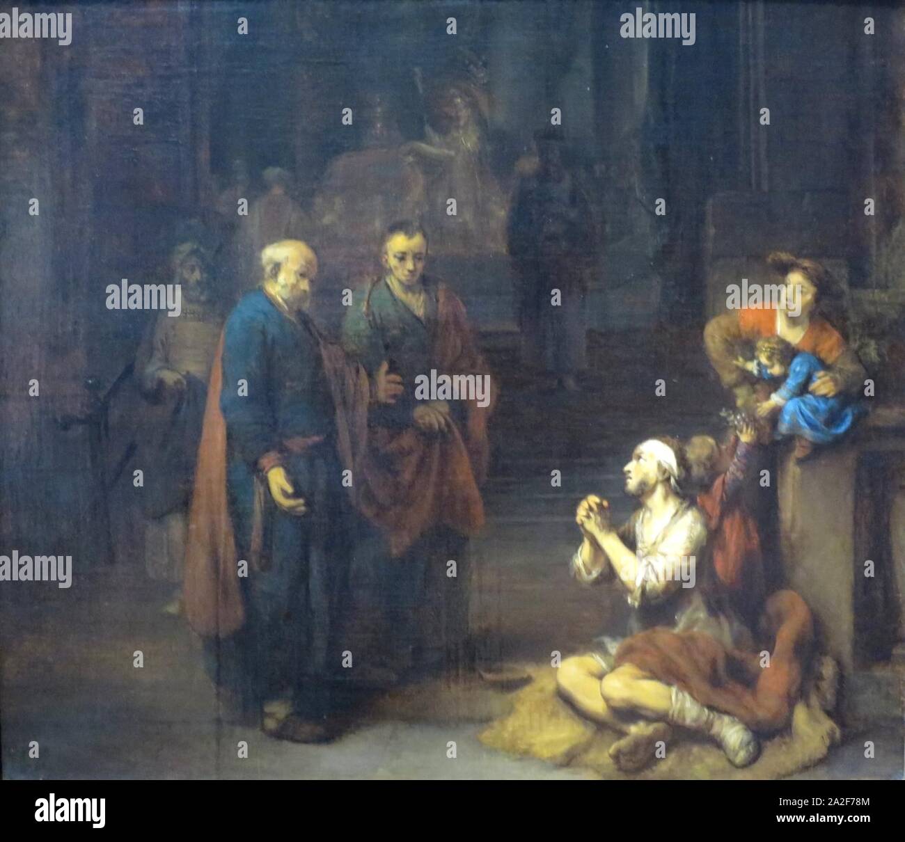 Saint Peter Healing the Lame by Gerbrand van den Eeckhout Stock Photo ...