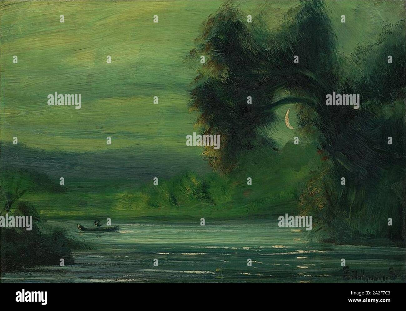 Untitled landscape by Louis Michel Eilshemius, 1905 Stock Photo - Alamy