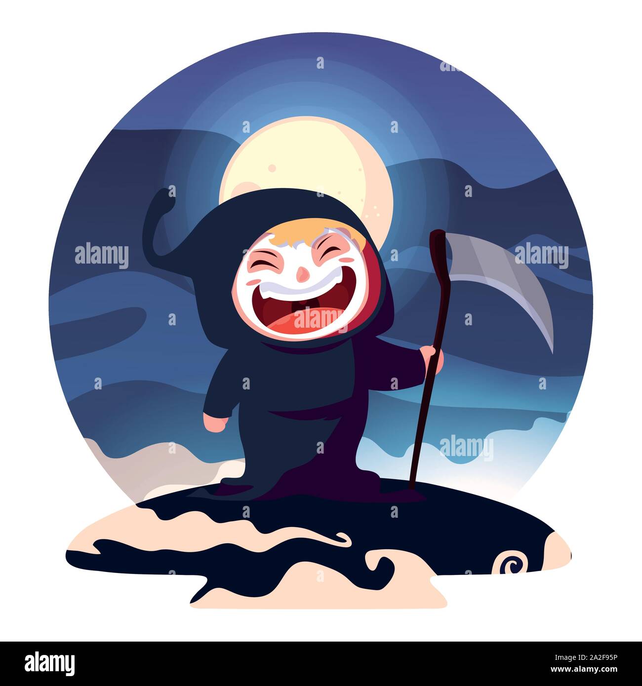 costumed child design, Halloween holiday horror scary celebration ...