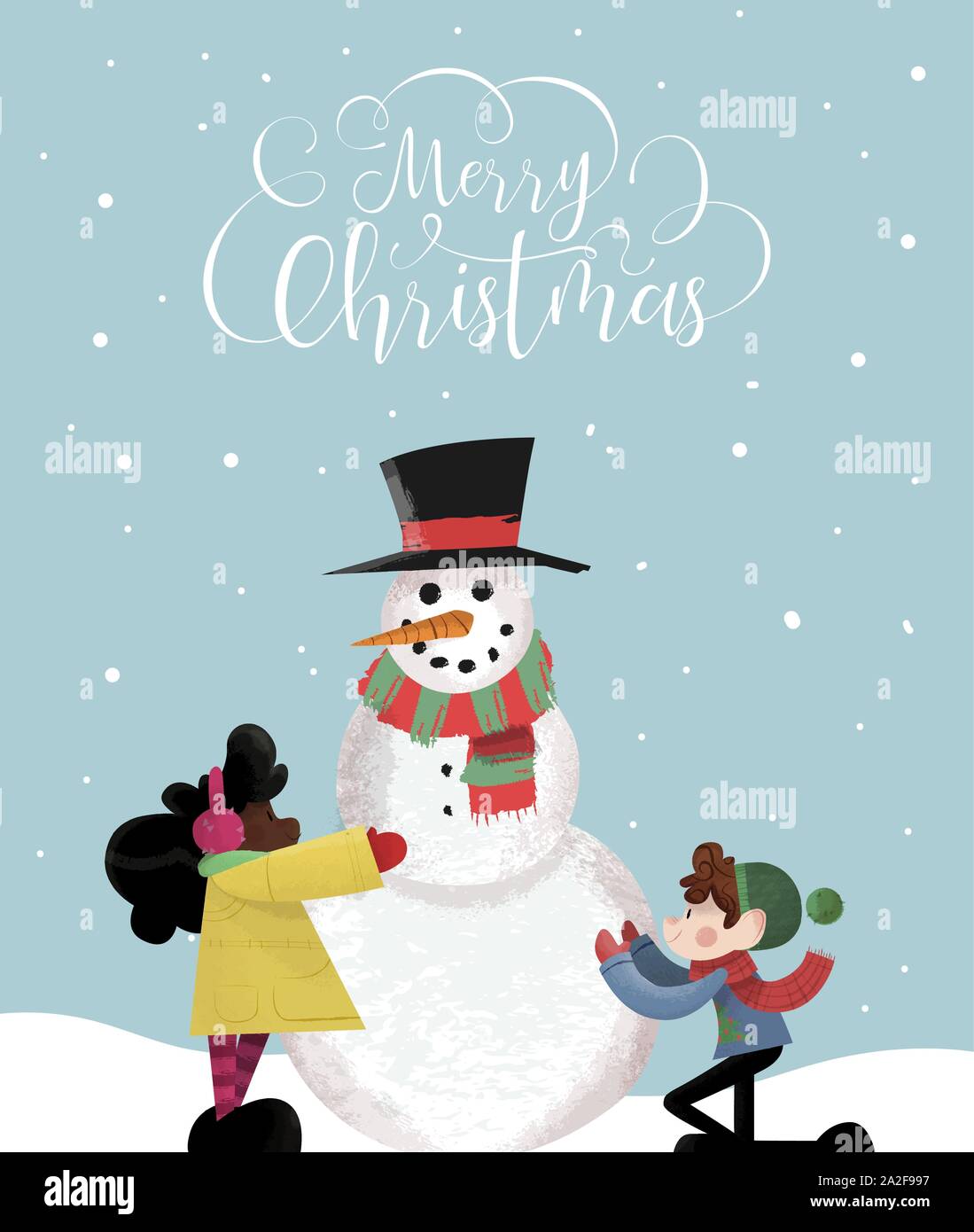 Merry Christmas Snowman Animated