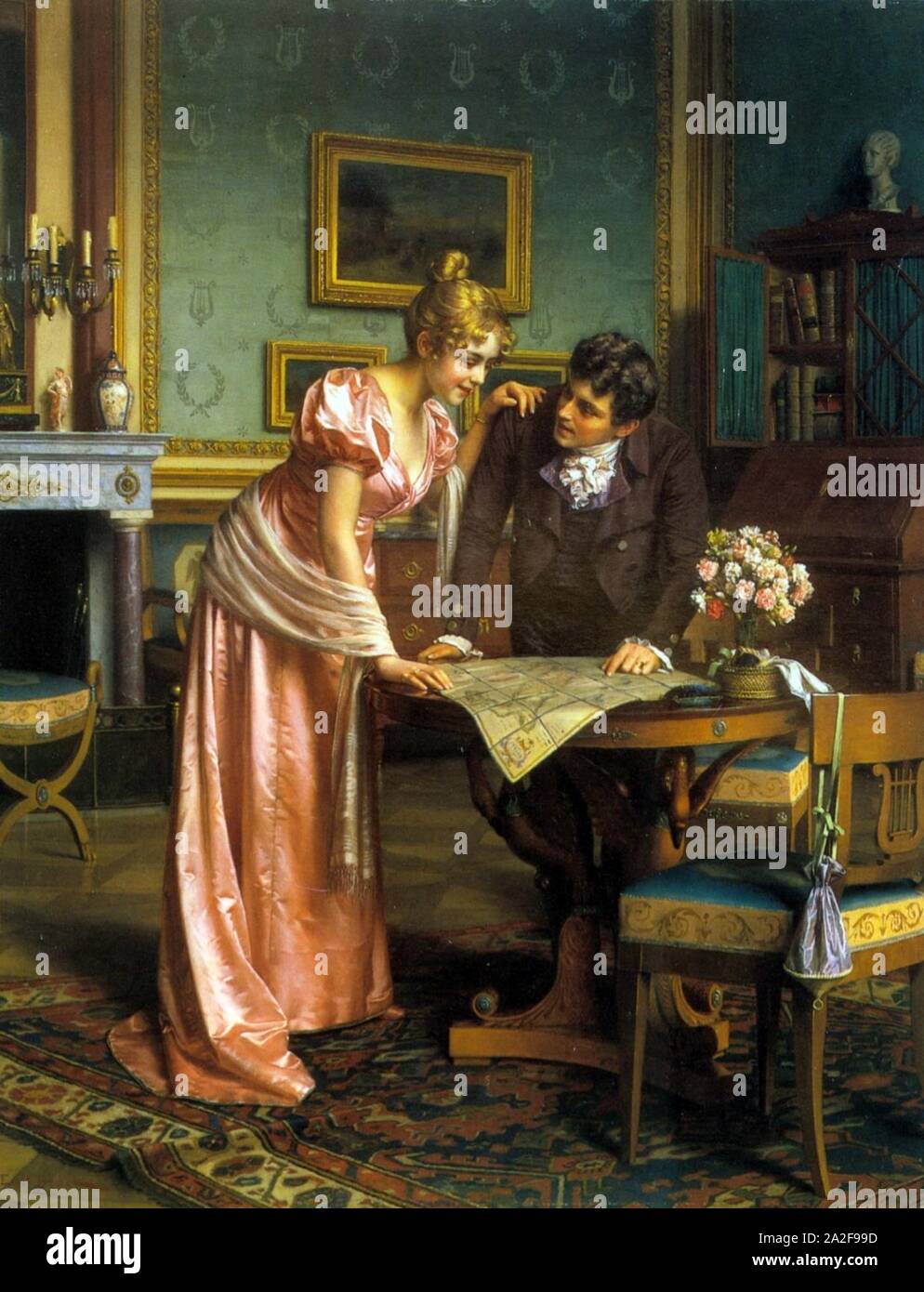 Emil Brack - Planning the Grand Tour Stock Photo - Alamy