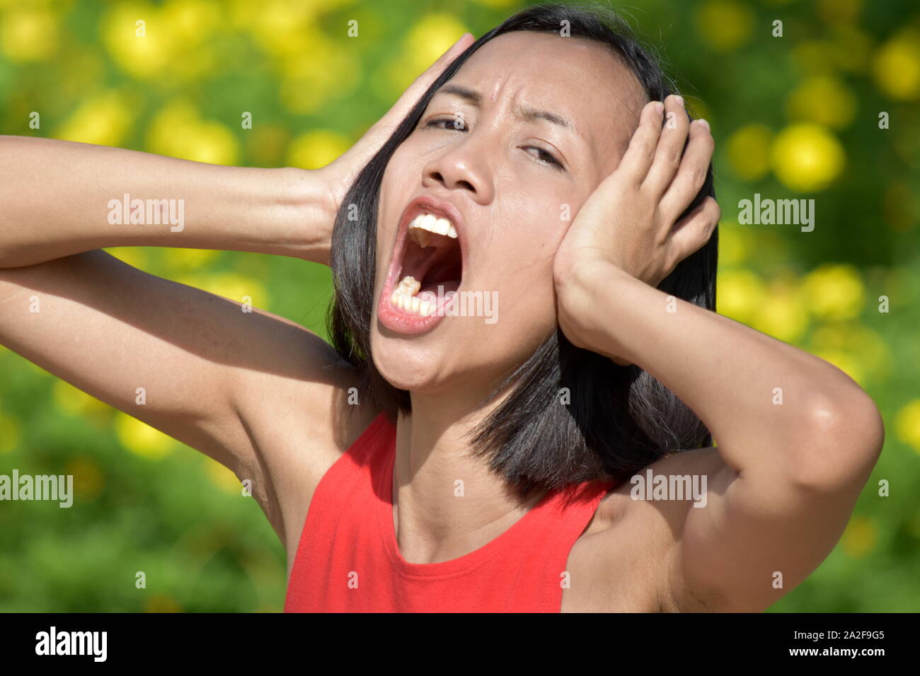 A Silent Pretty Diverse Adult Female Stock Photo - Alamy