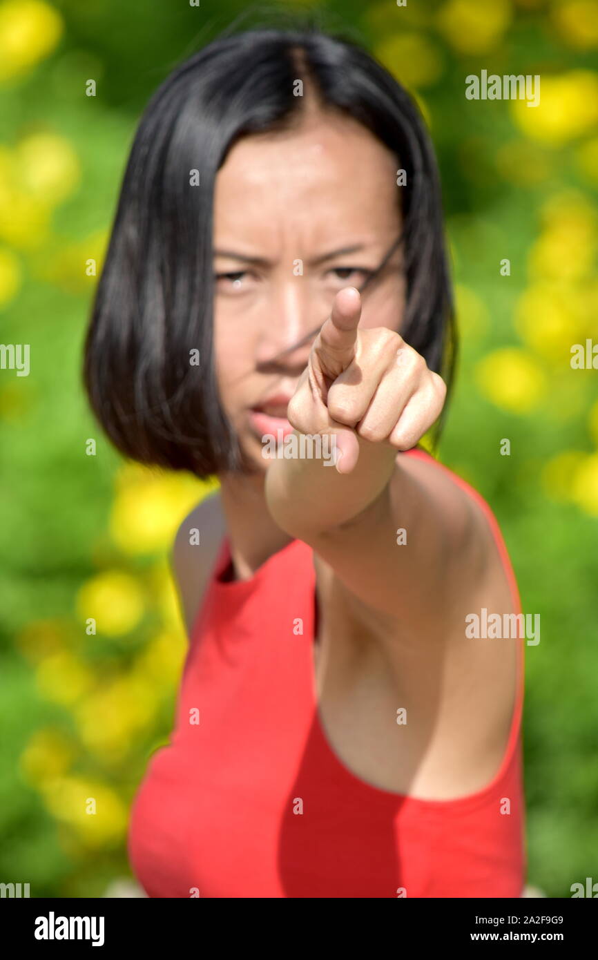 An Angry Female Woman Stock Photo - Alamy