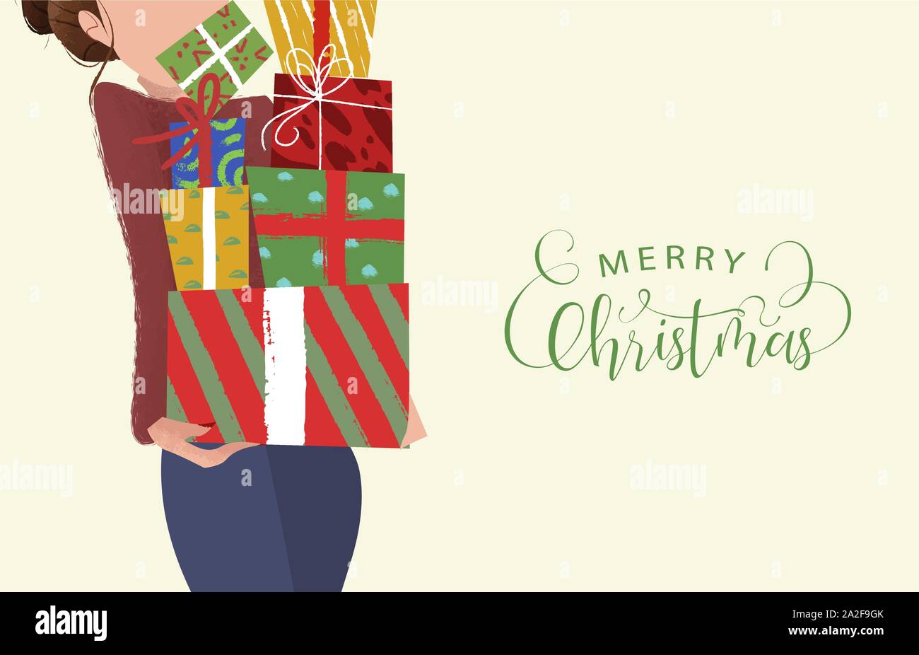 Festive woman in holiday Stock Vector Images - Alamy