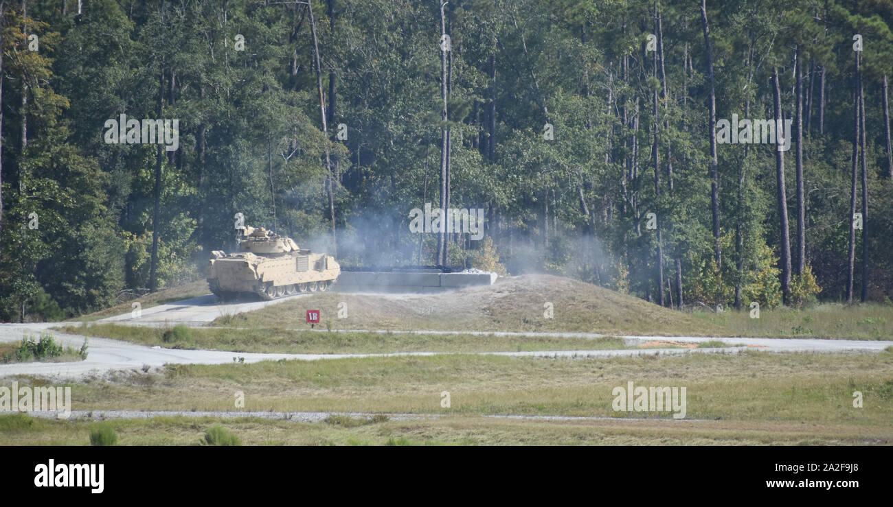 A Bradley Fighting Vehicle assigned to A Co., 3rd Battalion, 15th ...